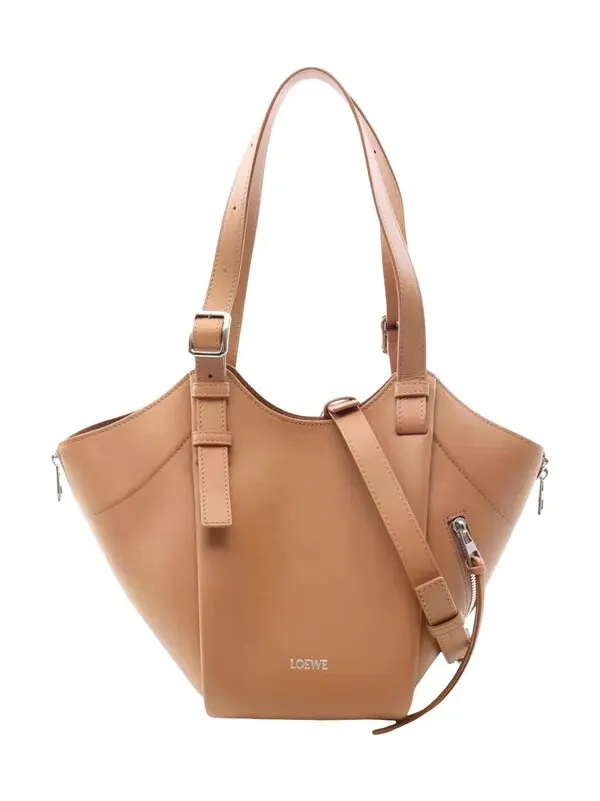Loewe 2010-2026 Leather Hammock Flip Bag Satchel - Brown