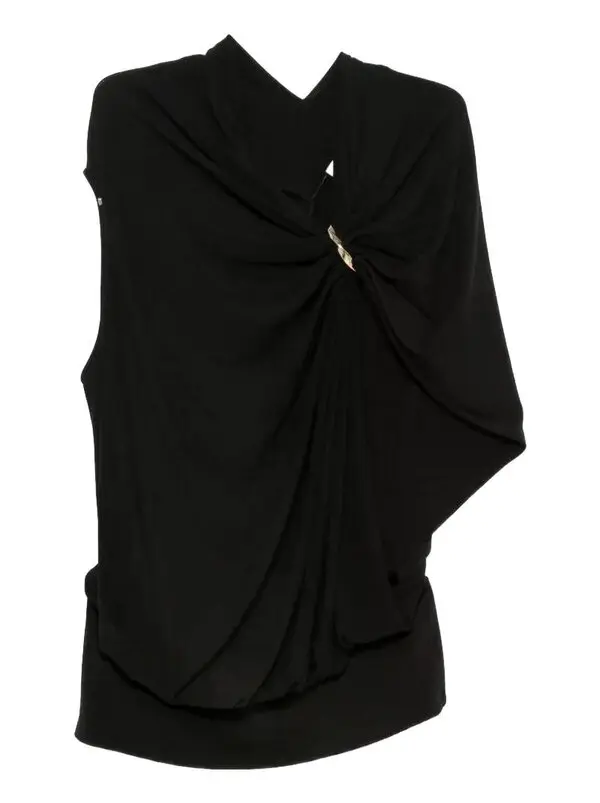 Sportmax Lacuna Ring-embellishment Top - Black