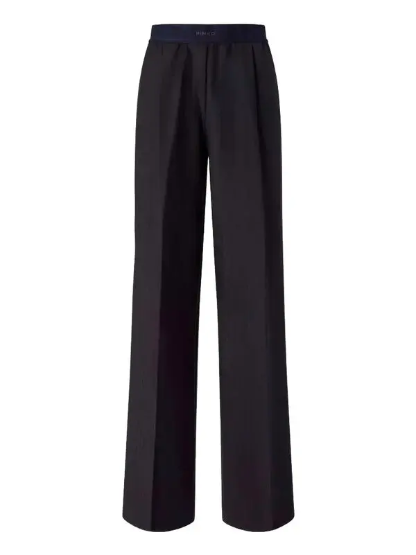 Pinko Stretch Wool-blend Palazzo Trousers - Grey