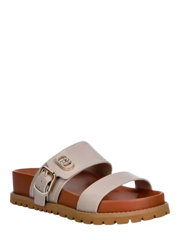 Liu Jo Buckle-fastening Logo Plaque Sandals - Neutrals
