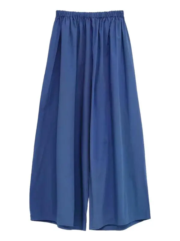 BASERANGE Cable Elasticated-waistband Trousers - Blue
