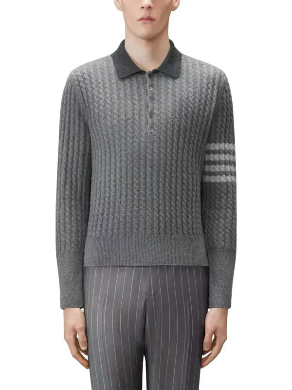 Thom Browne 4-bar Polo Shirt - Grey