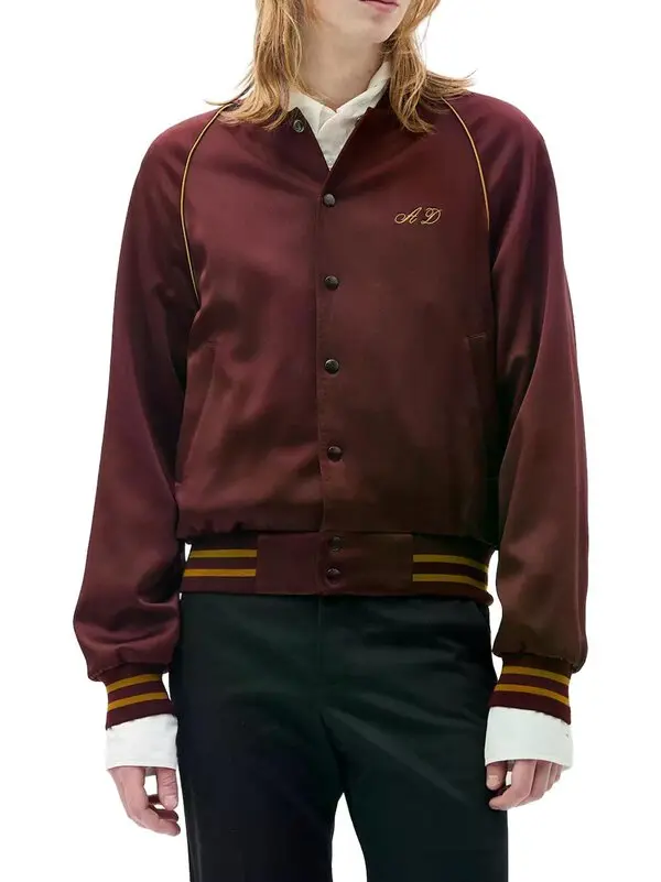 ANN DEMEULEMEESTER Embroidered Bomber Jacket - Red
