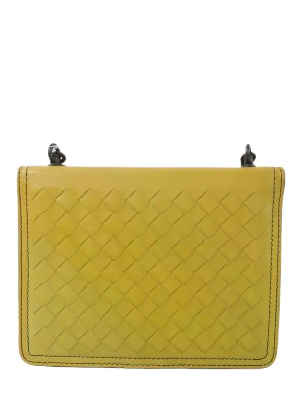 Bottega Veneta Intrecciato Chain Shoulder Bag - Yellow