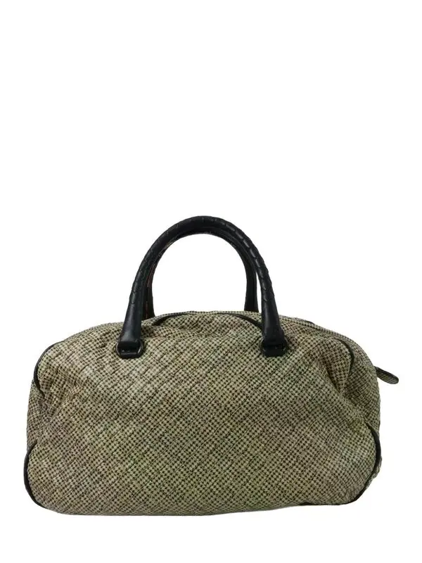 Bottega Veneta Intrecciato Houndstooth Handbag - Neutrals
