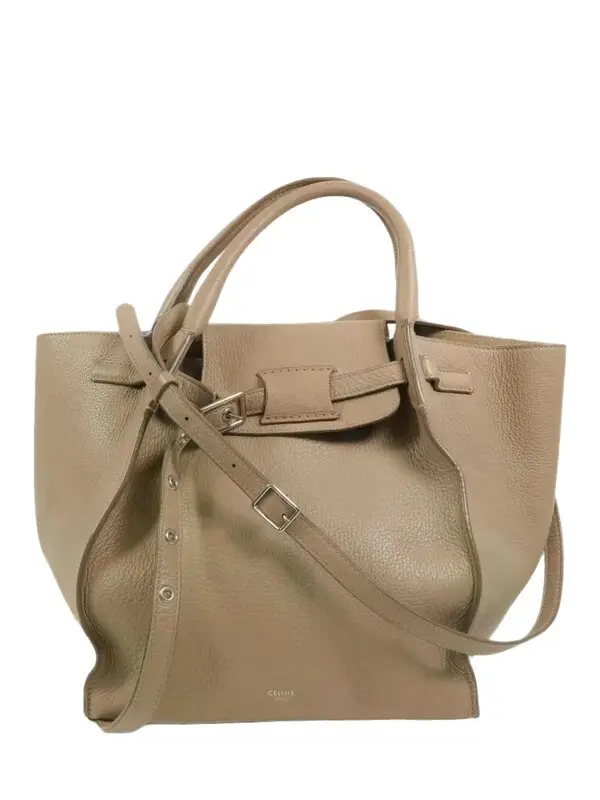 Celine Small Big Bag Leather Tote Bag - Brown