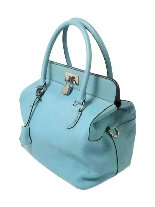 Hermès 26 Toolbox Clemence Tote Bag - Blue