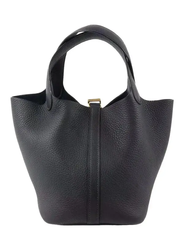 Hermès Pm Picotin Leather Tote Bag - Black