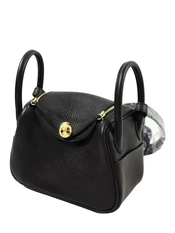 Hermès Mini Lindy Calfskin Tote Bag - Black