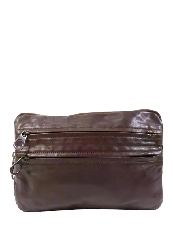 Bottega Veneta Intrecciato Trim Zip-fastening Pouch Clutch - Brown
