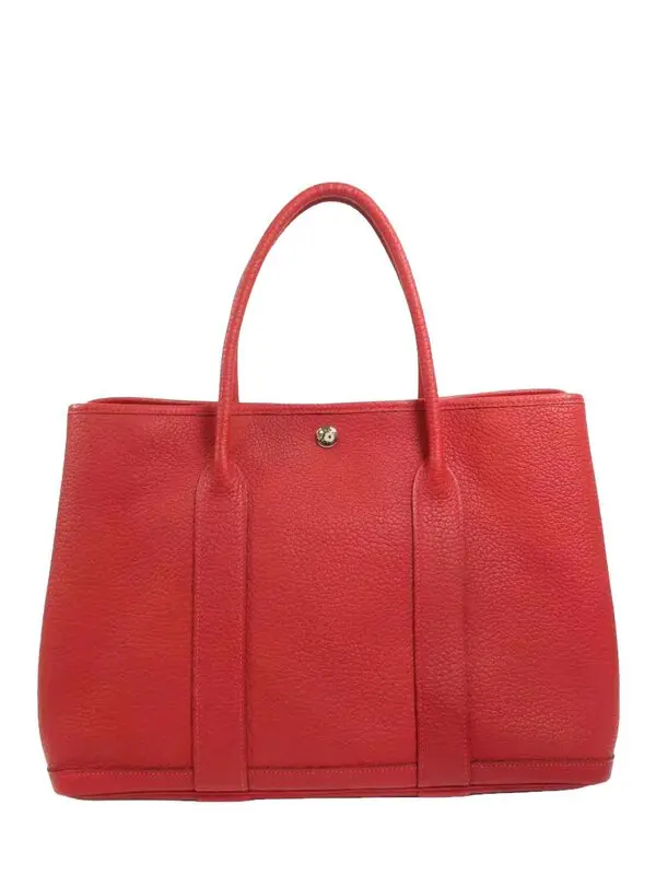 Hermès Pm Garden Party Calfskin Tote Bag - Red