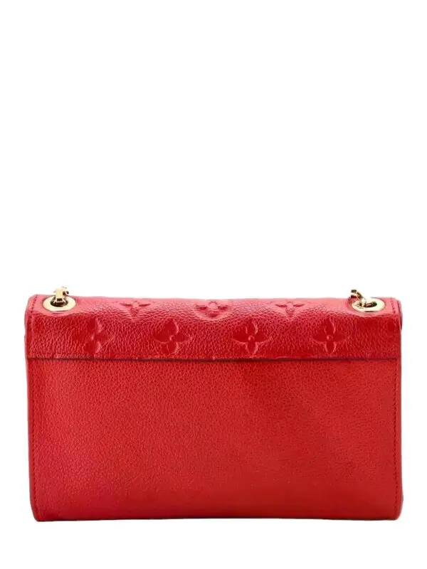 LOUIS VUITTON Saint Germain Pochette Monogram Empreinte Leather Shoulder Bag - Red
