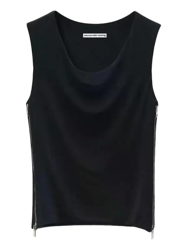Alexander Wang Sleeveless Cowl Neck Top - Black