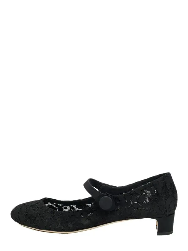 Dolce & Gabbana Lace Mary Jane Pumps - Black