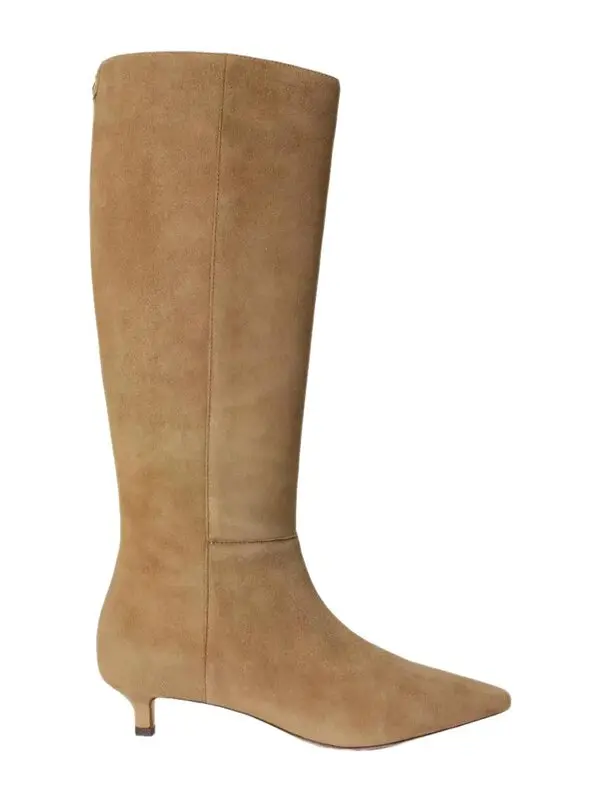 Ralph Lauren Francesca Suede Boots - Neutrals