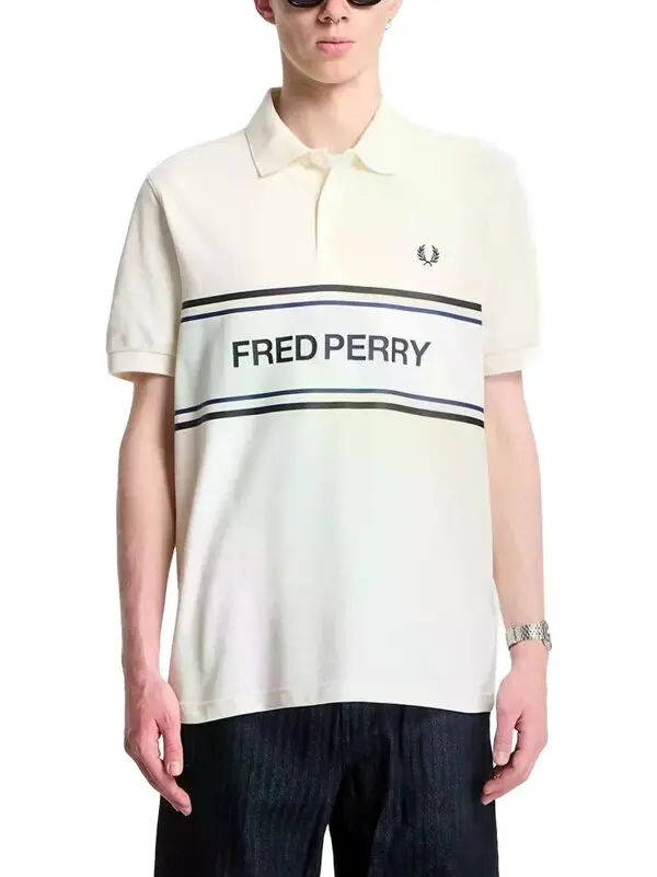 Fred Perry Logo-print Polo Shirt - Neutrals