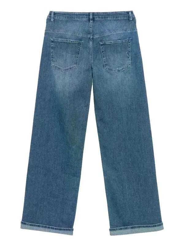 3x1 Charlie Cuffed Wide-leg Jeans - Blue