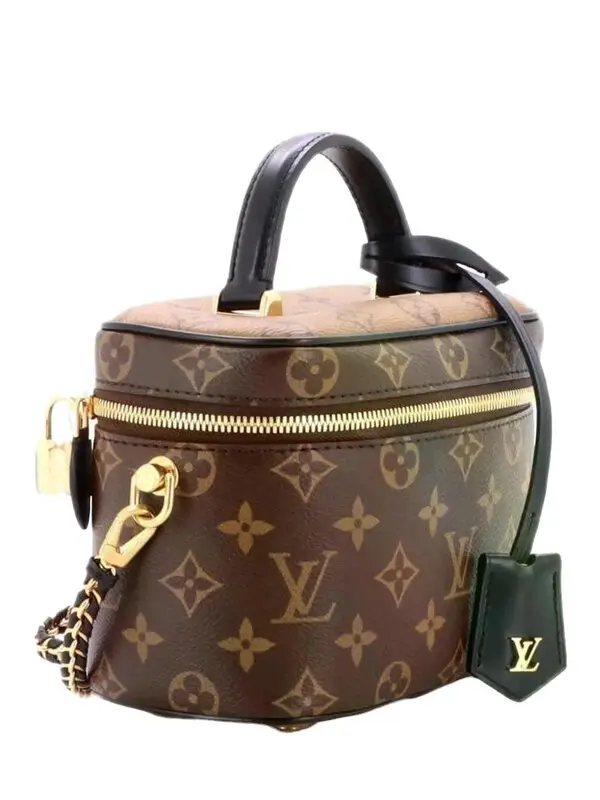 LOUIS VUITTON Reverse Monogram Canvas Pm Satchel - Brown