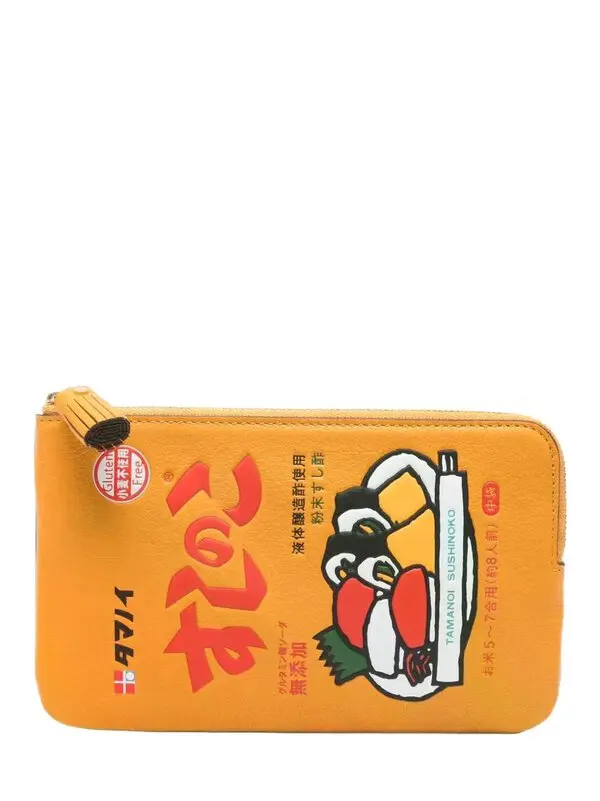 ANYA HINDMARCH Sushi No Ko Leather Pouch - Orange