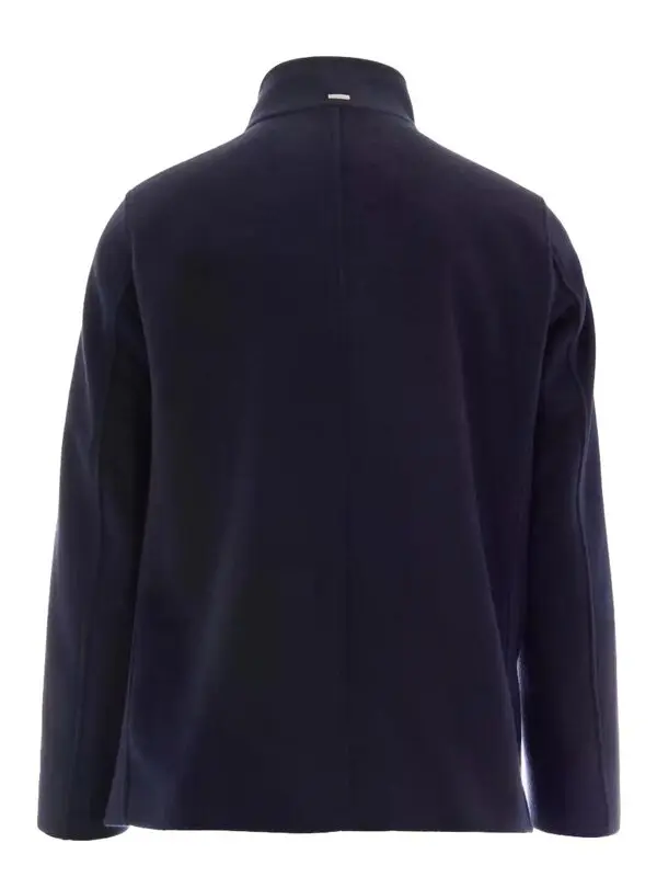 Herno Double-breasted High-neck Coat - Blue