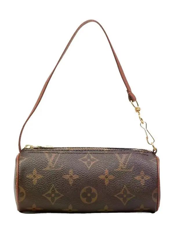 LOUIS VUITTON 1990-2010 Monogram Papillon Pochette Handbag - Brown