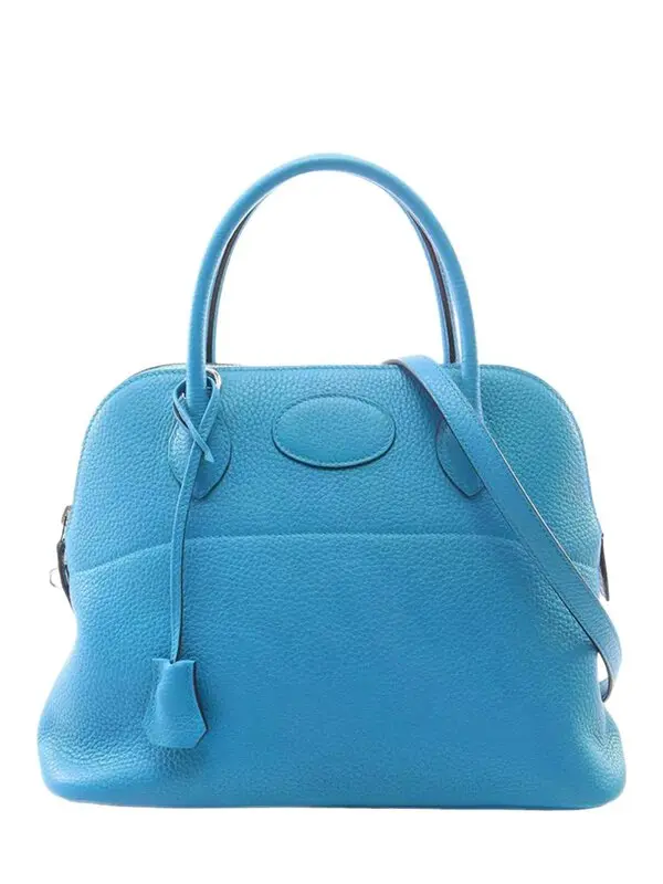 Hermès Clemence Bolide 31 Satchel - Blue