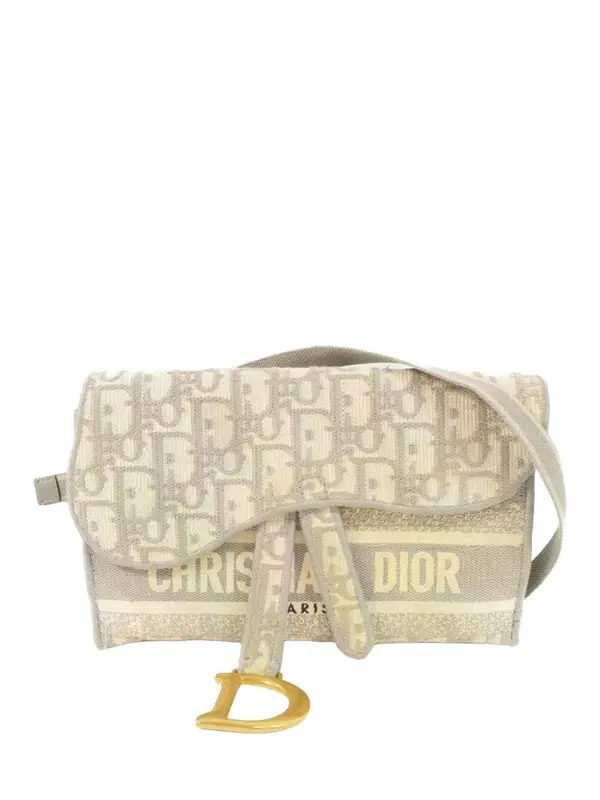 Dior Saddle Oblique Cross Body Bag - Neutrals