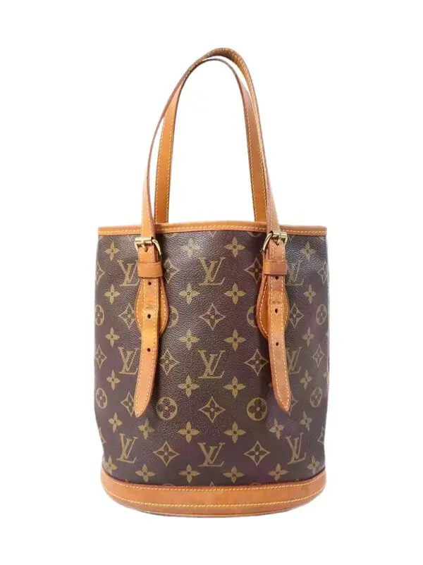LOUIS VUITTON Monogram Pm Bucket Tote Bag - Brown