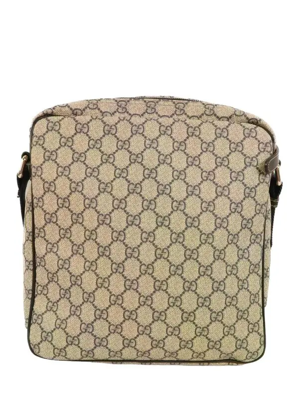 Gucci Logo Patch Shoulder Bag - Brown