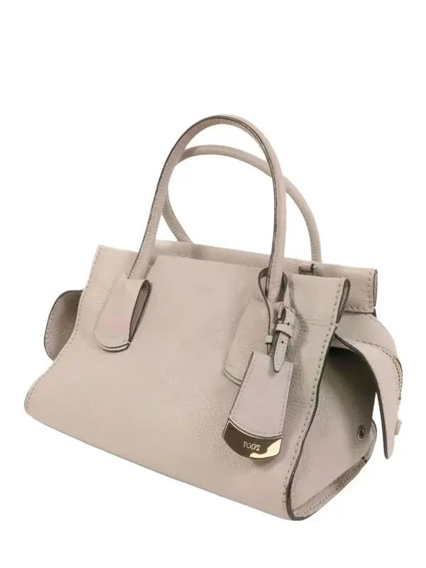 TOD'S Grained Tote Bag - Grey