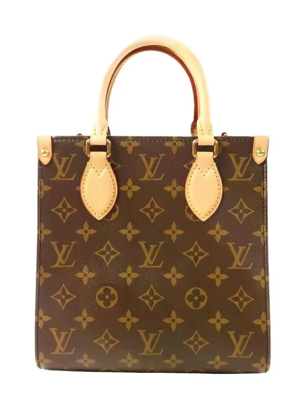 LOUIS VUITTON Monogram Canvas Bb Sac Plat Tote Bag - Brown