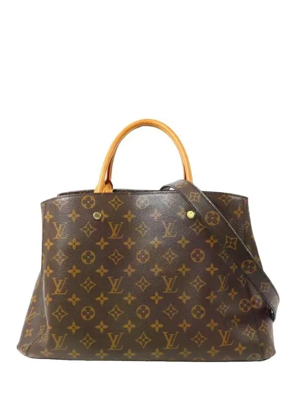 LOUIS VUITTON Montaigne Mm Monogram Tote Bag - Brown