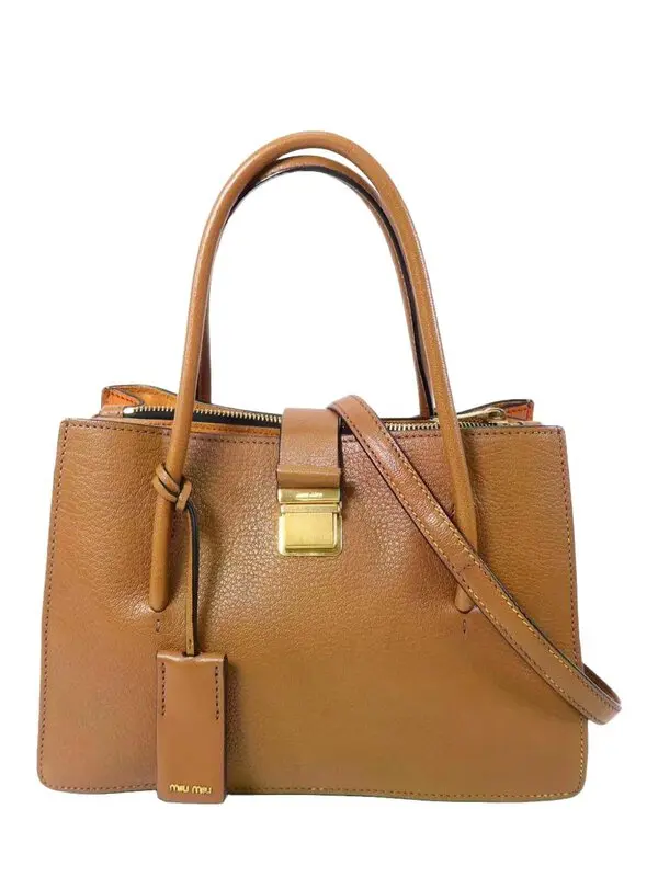 Miu Miu Leather Shoulder Bag - Neutrals