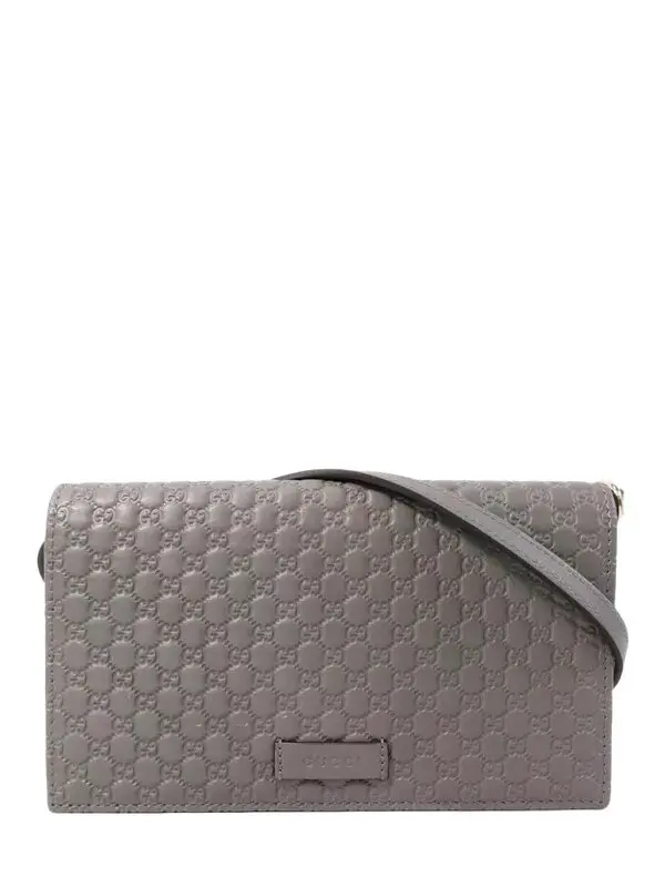 Gucci Microguccissima Wallet On Chain Shoulder Bag - Grey