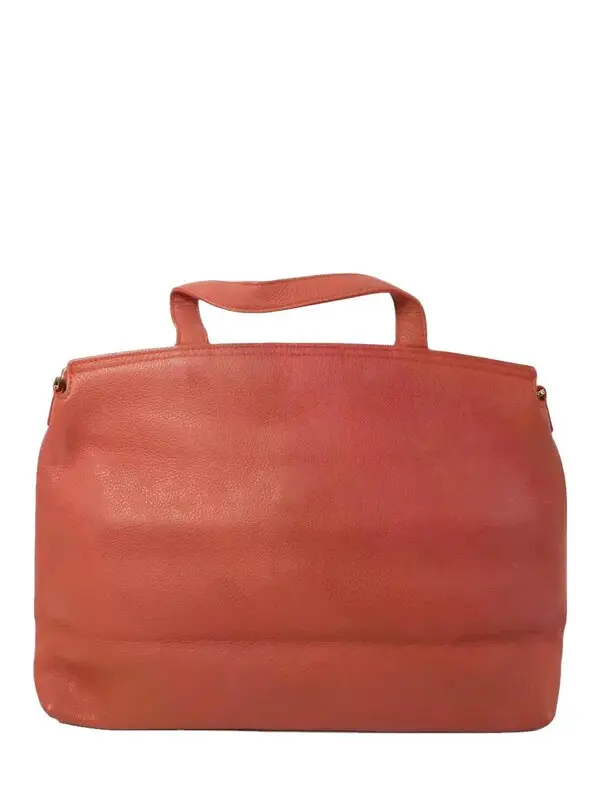 Furla Logo-detail Two-way Leather Tote Bag - Pink