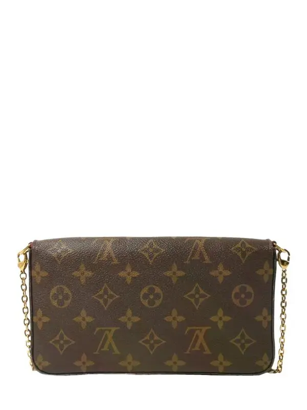 LOUIS VUITTON Felicie Pochette Monogram Canvas Shoulder Bag - Brown