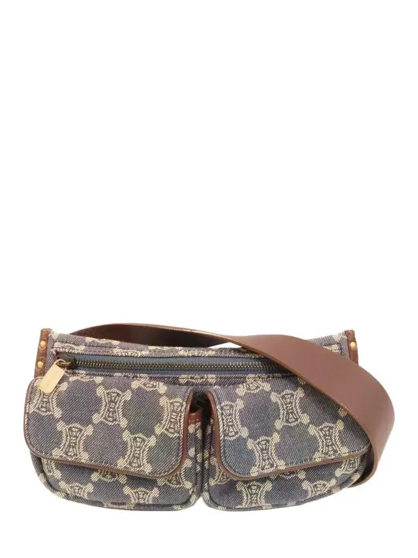 Celine Triomphe Denim Belt Bag - Blue