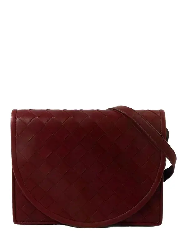Bottega Veneta Intrecciato Shoulder Bag - Red