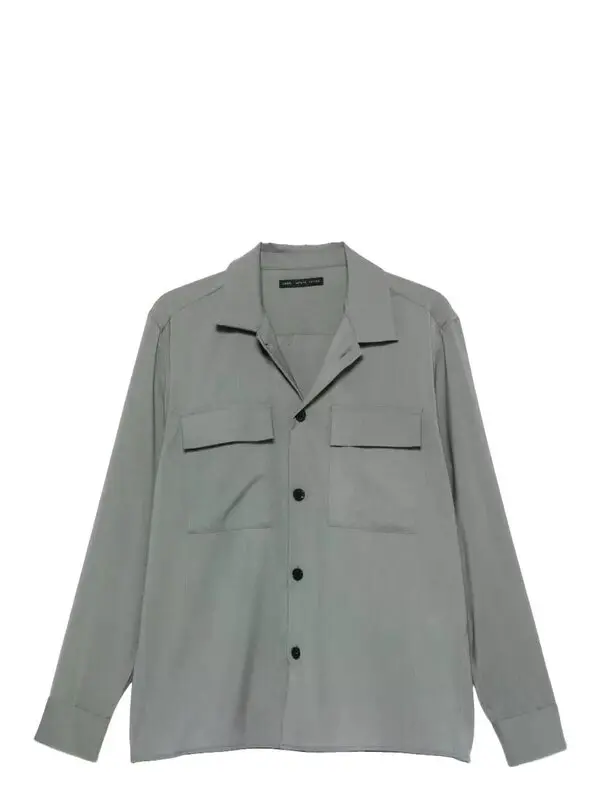 LOW BRAND Flap-pocket Shirt Jacket - Grey