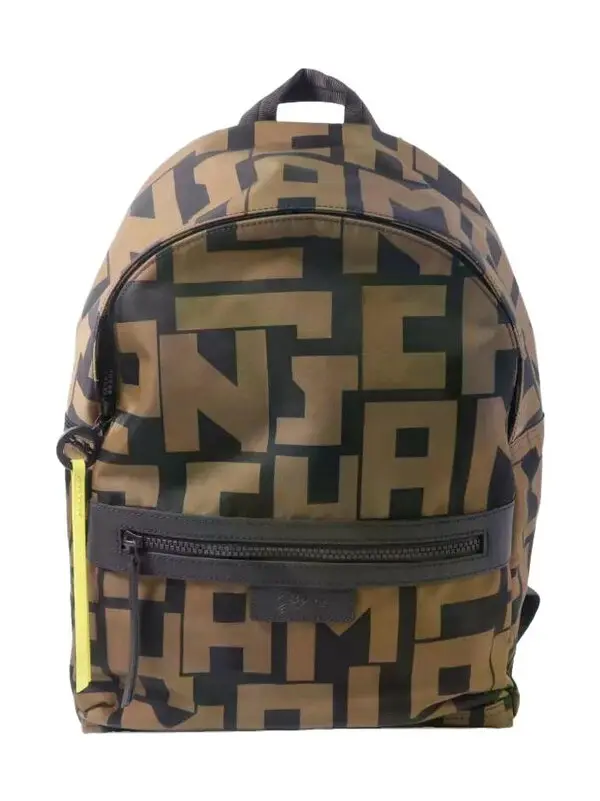 Longchamp Logo Print Backpack - Brown