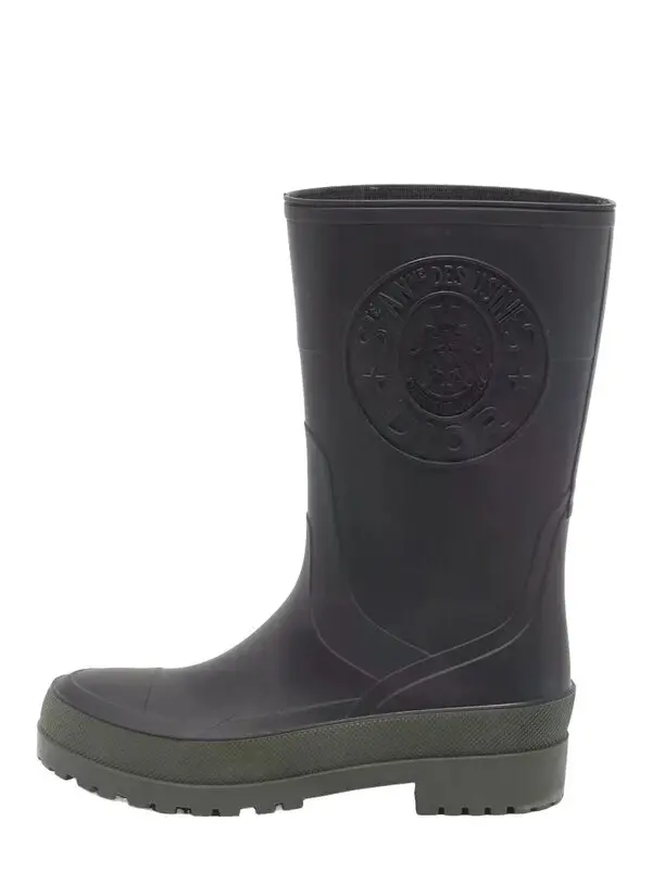 Dior Union Crest Rubber Boots - Black