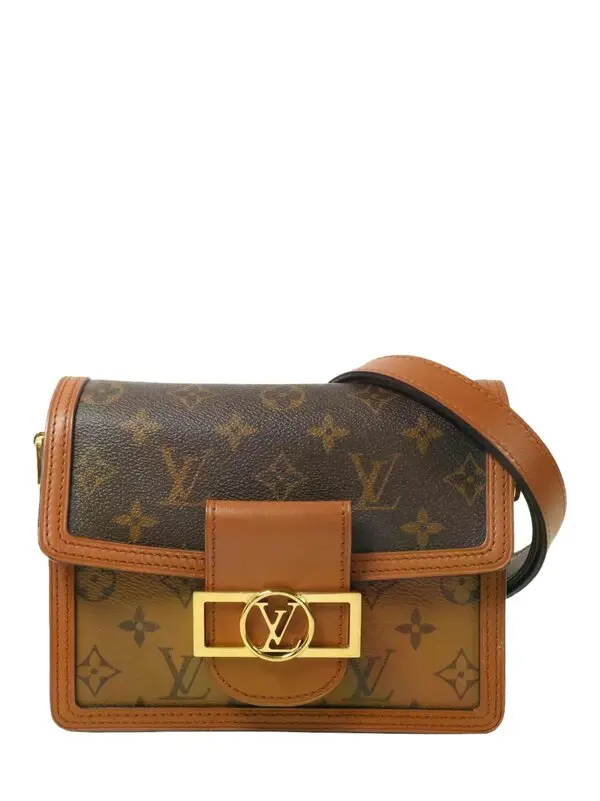 LOUIS VUITTON Dauphine Monogram Reverse Shoulder Bag - Brown