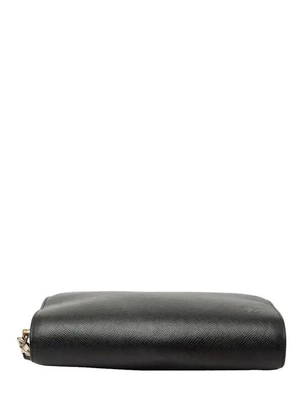 LOUIS VUITTON Taiga Leather Baikal Clutch Bag - Black