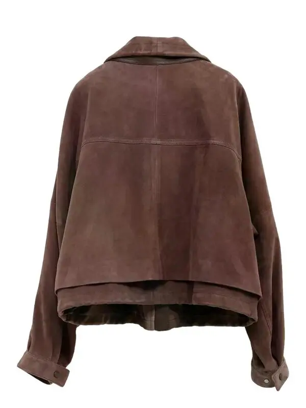 Loewe Suede Zip-up Jacket - Brown