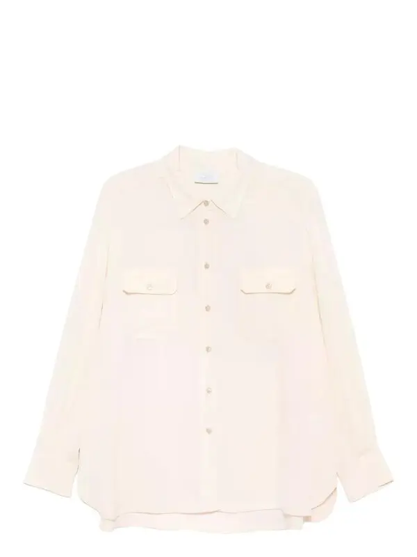 CLIPS Button-up Pocket Detail Shirt - Neutrals
