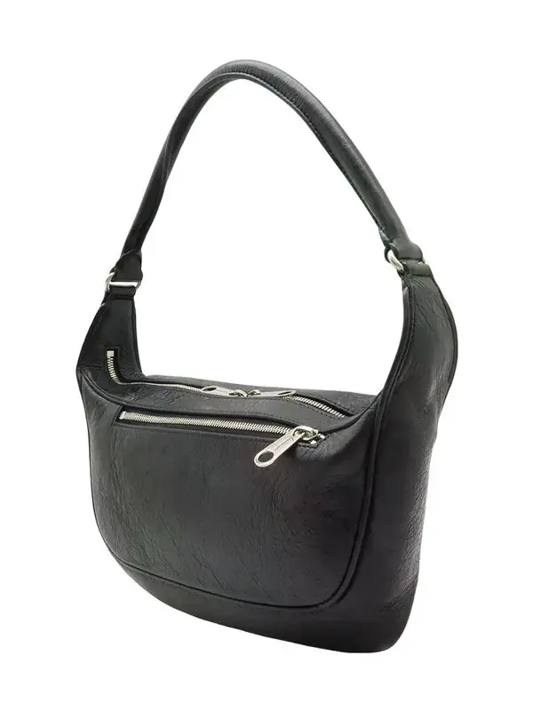 Balenciaga Lambskin Arena Raver Shoulder Bag - Black