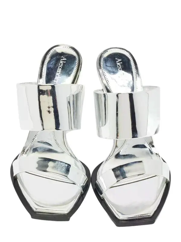 Alexander McQueen Bold Wedge Sandals - Silver