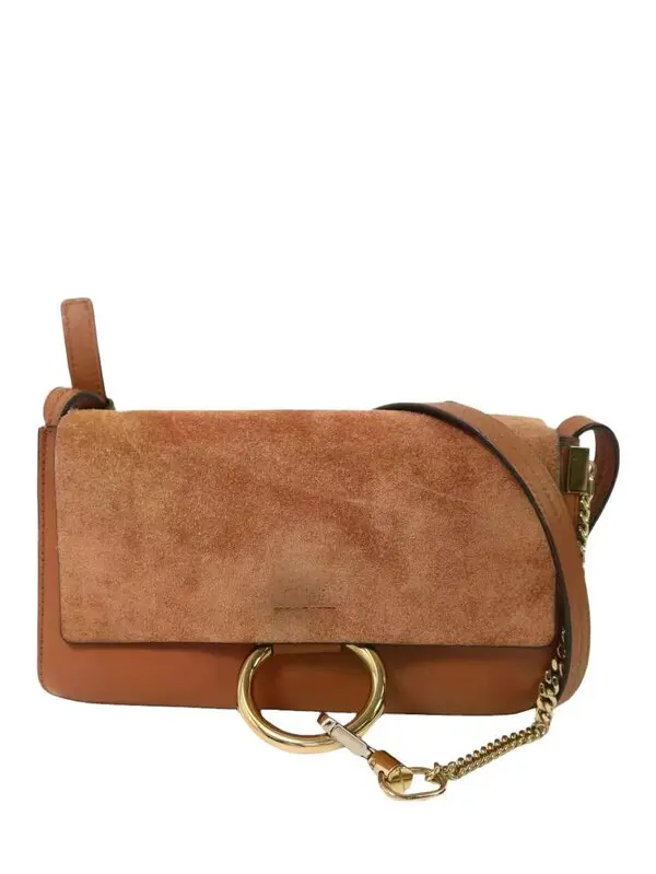 Chloé Faye Leather Shoulder Bag - Brown