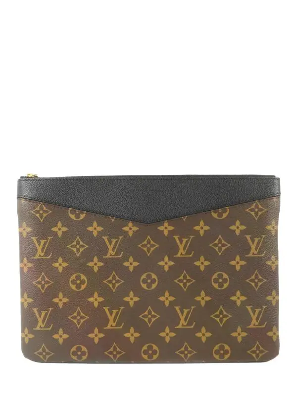 LOUIS VUITTON Daily Pouch Monogram Clutch Bag - Brown