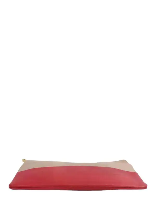 Celine Two-tone Leather Clutch Bag - Neutrals